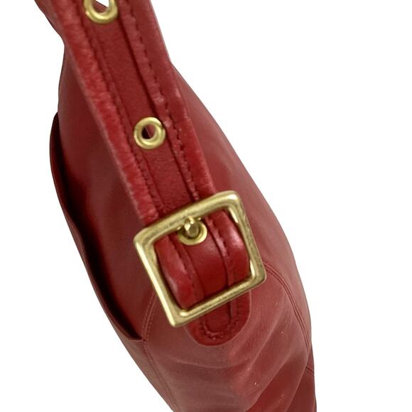 Coach | Bags | Coach Red Leather Slim Duffle Bag | Poshmark